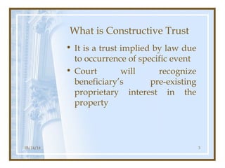 Constructive Trusts | PPT