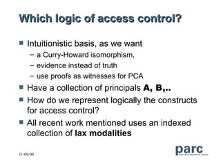 Constructive Access Control | PDF | Programming Languages | Computing
