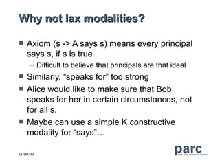 Constructive Access Control | PDF | Programming Languages | Computing