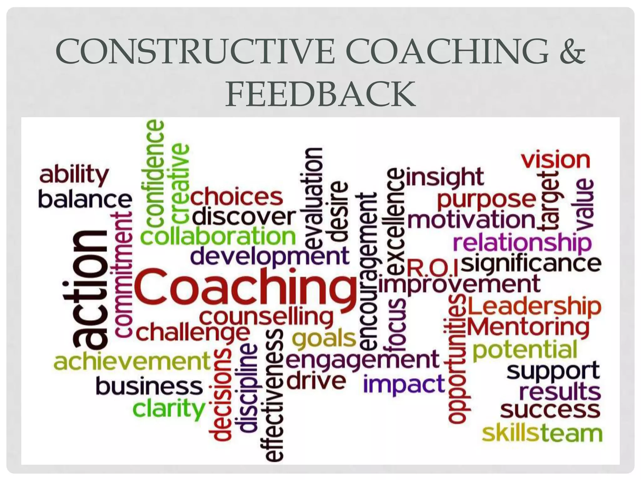 Constructive coaching & feedback 1.1 | PPTX