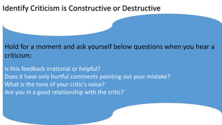 Constructive criticism | PPTX