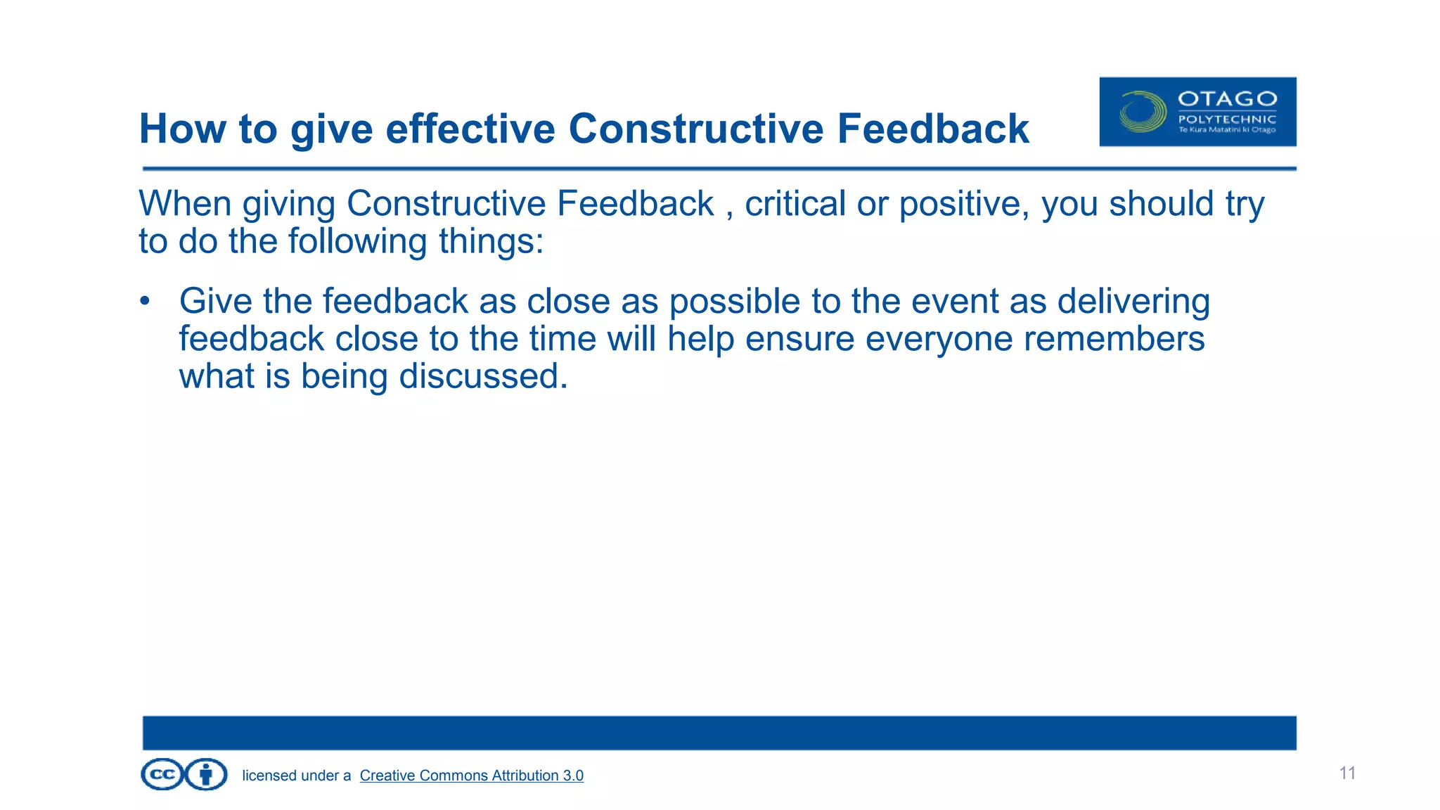 Giving and Receiving Constructive Feedback Powerpoint | PPTX