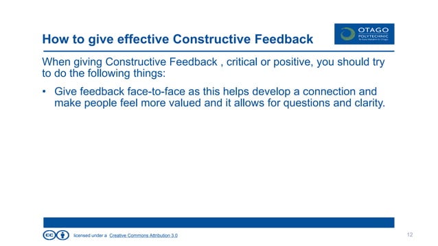 Giving and Receiving Constructive Feedback Powerpoint | PPTX