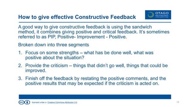 Giving and Receiving Constructive Feedback Powerpoint | PPTX