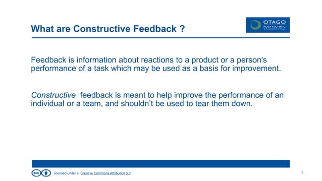 Giving and Receiving Constructive Feedback Powerpoint | PPTX
