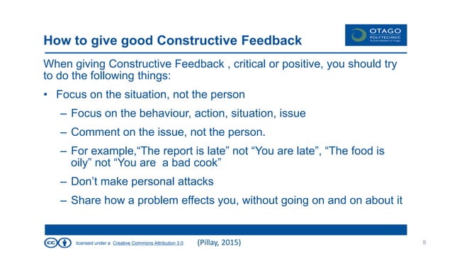 Giving and Receiving Constructive Feedback Powerpoint | PPTX