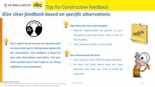Constructive Feedback for Employees and Managers | PPT