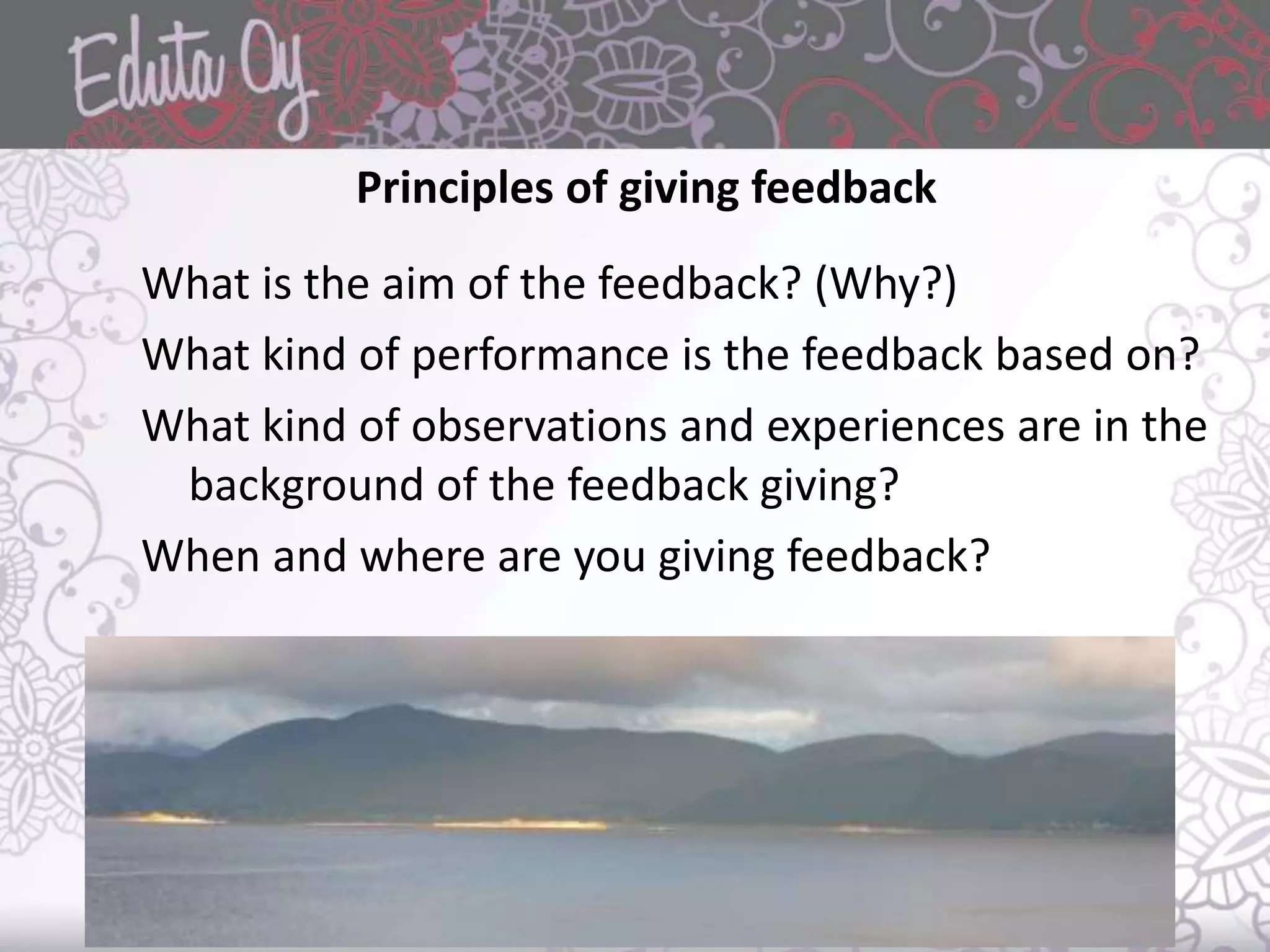 Constructive feedback in university teaching | PPTX