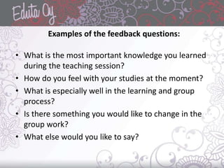 Constructive feedback in university teaching | PPT