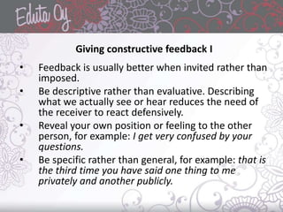 Constructive feedback in university teaching | PPT