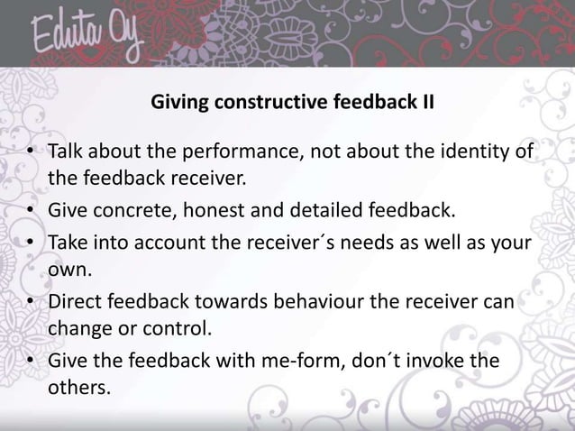 Constructive feedback in university teaching | PPT