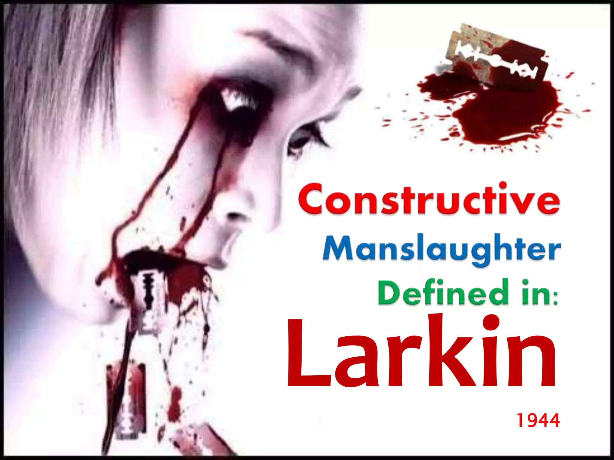 Constructive Manslaughter | PPTX