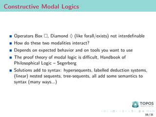 Constructive Modalities | PPT