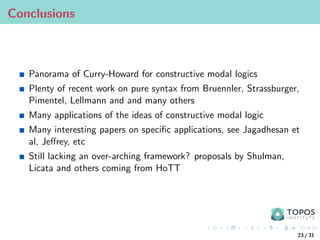 Constructive Modalities | PPT