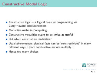 Constructive Modalities | PPT