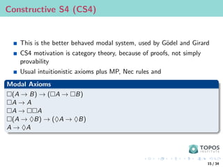 Constructive Modalities | PDF