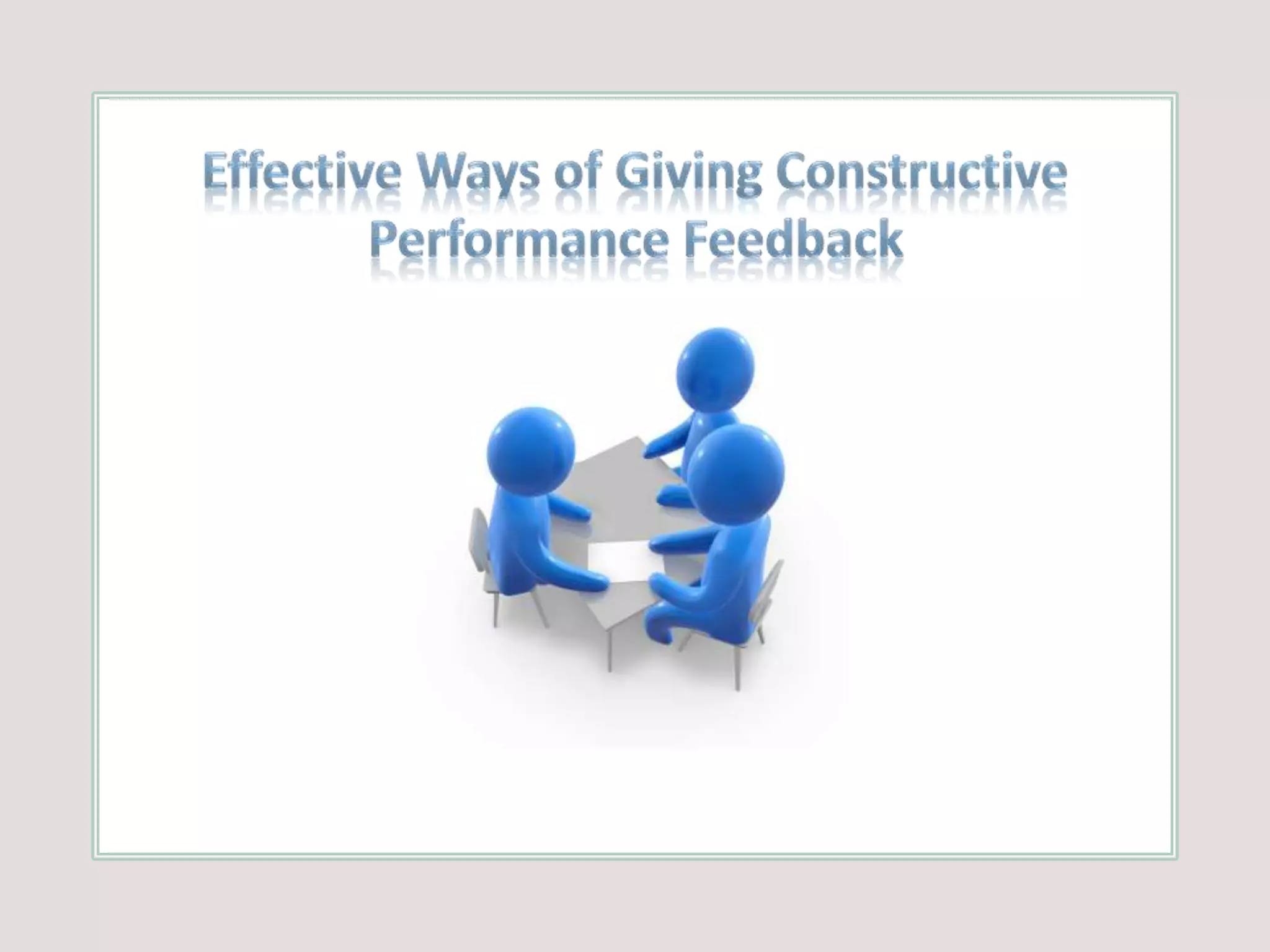 Constructive performance feedback | PPTX