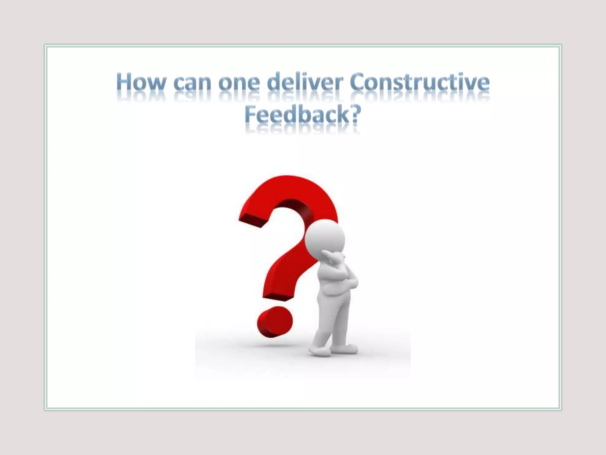 Constructive performance feedback | PPTX