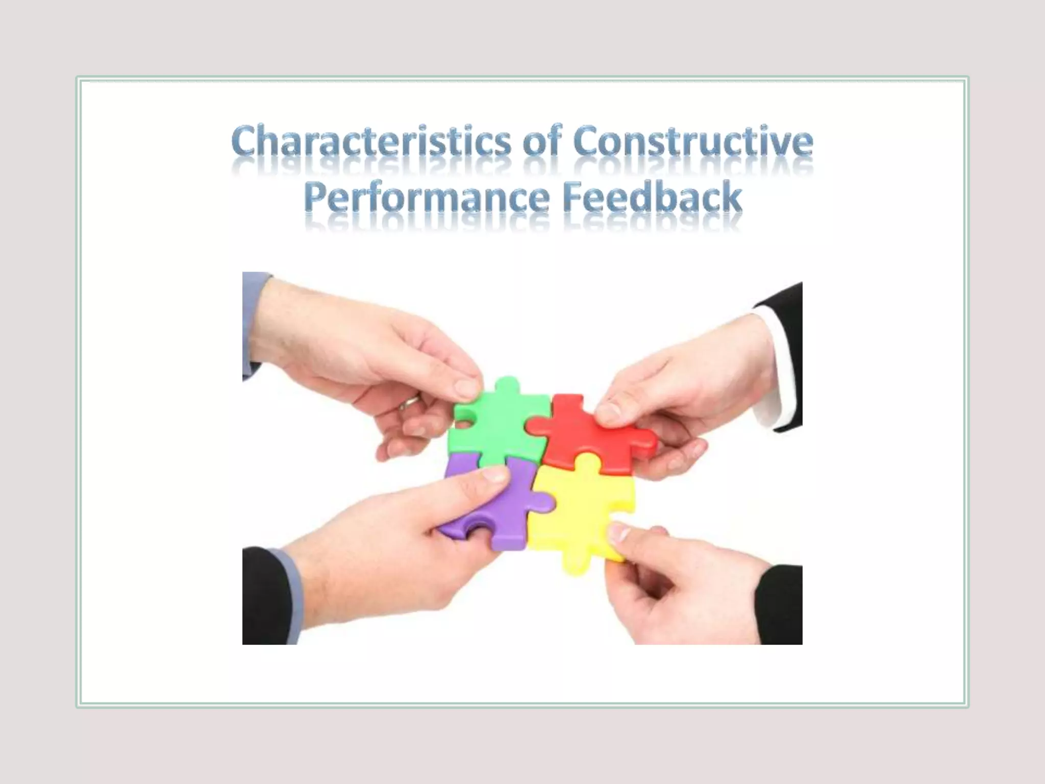 Constructive performance feedback | PPTX