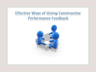 Constructive performance feedback | PPTX