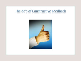 Constructive performance feedback | PPTX
