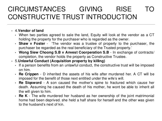 Constructive Trust