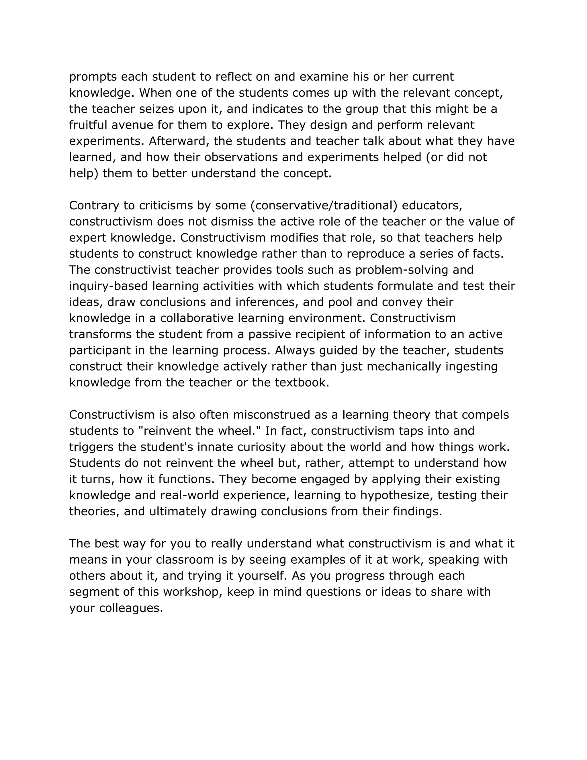 Constructivism | DOCX