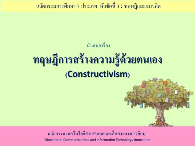 ทฤษฎีการสร้างความรู้ด้วยตนเอง(Constructivism) | PPTX