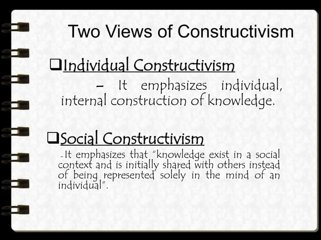 Constructivism : Knowledge Construction/Concept Learning | PPTX