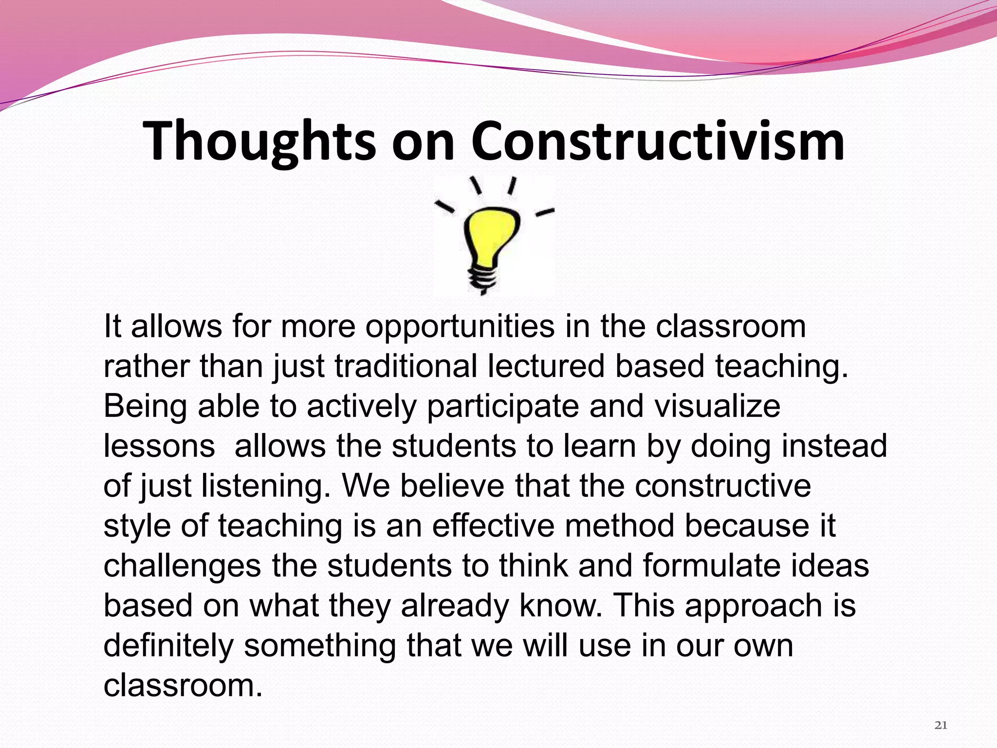Learning Theory (Constructivism) | PPTX