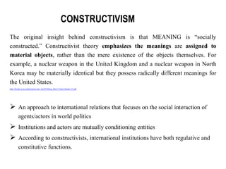 Constructivism International Relations