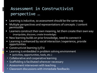 Constructivist perspective in assessment | PDF