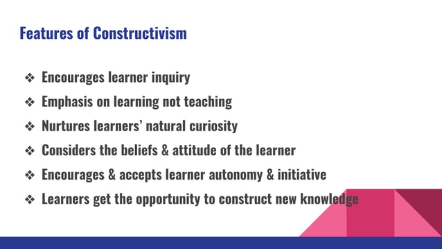 CONSTRUCTIVISM.pptx | Educational Assessment | Education
