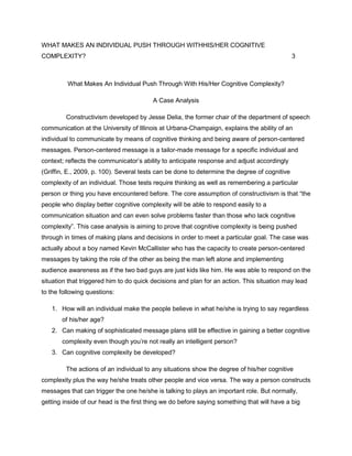 Constructivism by Jesse Delia - Michie's case analysis | DOCX