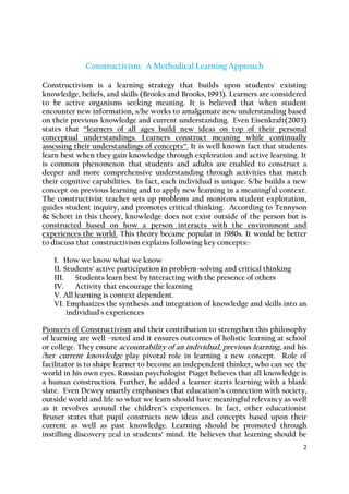 Constructivism a Methodical Learning Approach | PDF