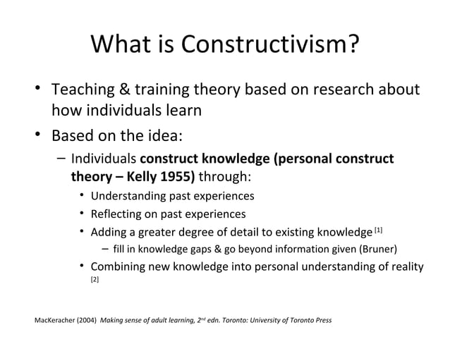 Constructivism an educational theory | PPT