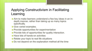 [Facilitating Learning] Constructivism: Knowledge Construction/Concept Learning | PPTX