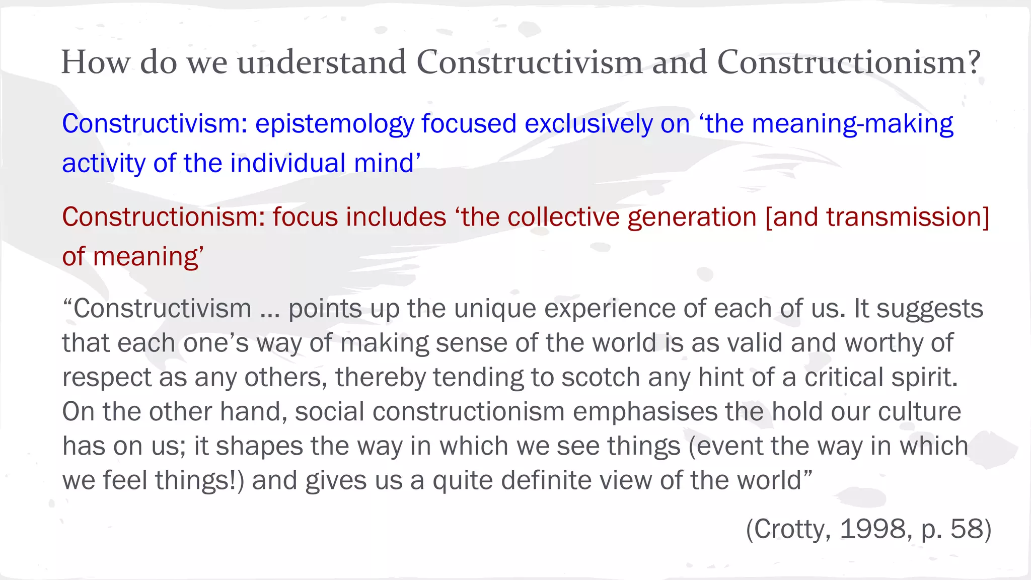 Constructivism constructionism confusion | PPT