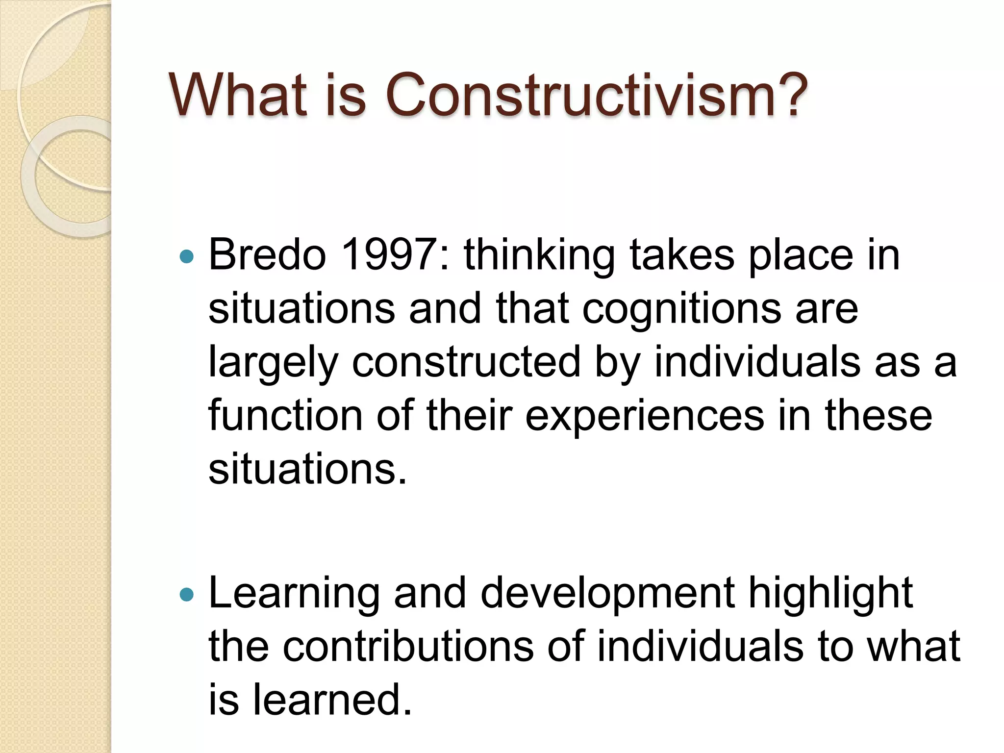 Constructivism in education dr lu | PPTX