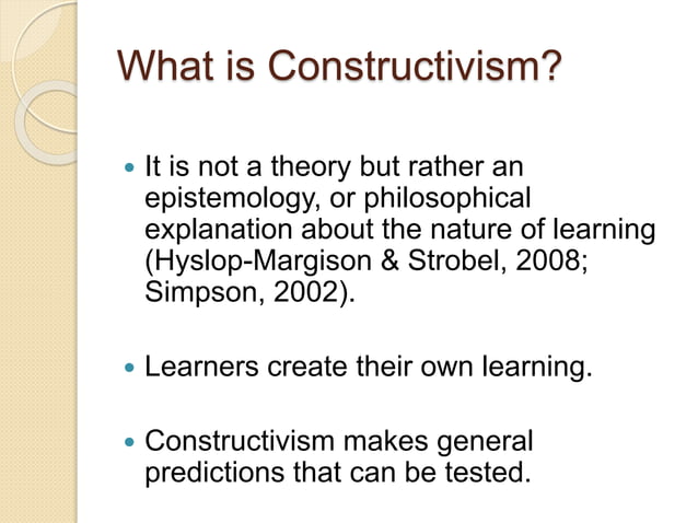 Constructivism in education dr lu | PPTX