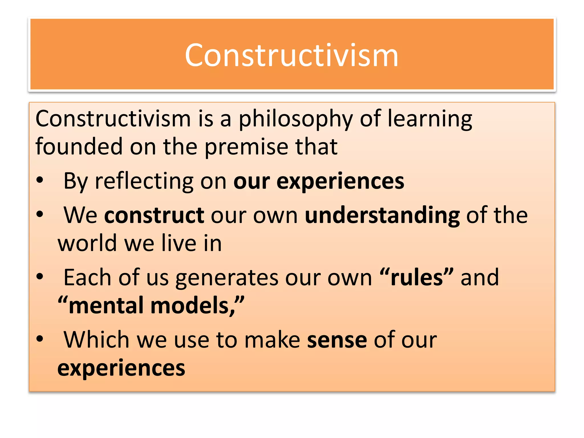 Constructivism in science education | PPTX