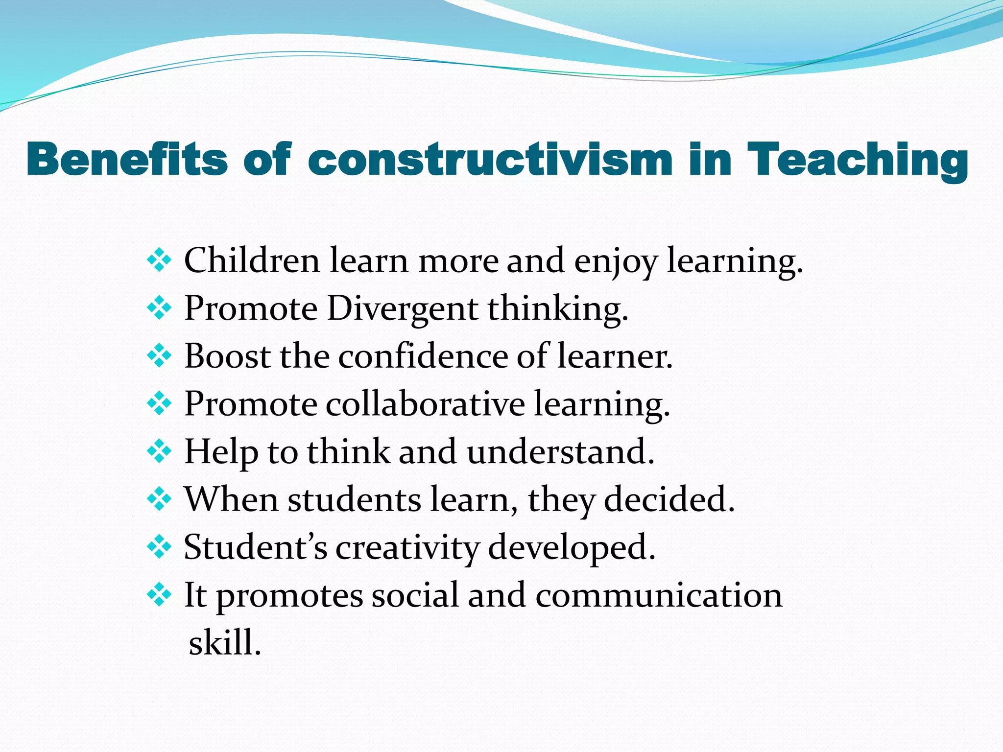 Constructivism in teaching | PPTX