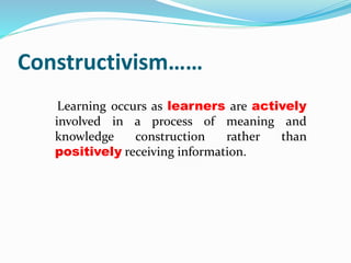 Constructivism in teaching | PPTX
