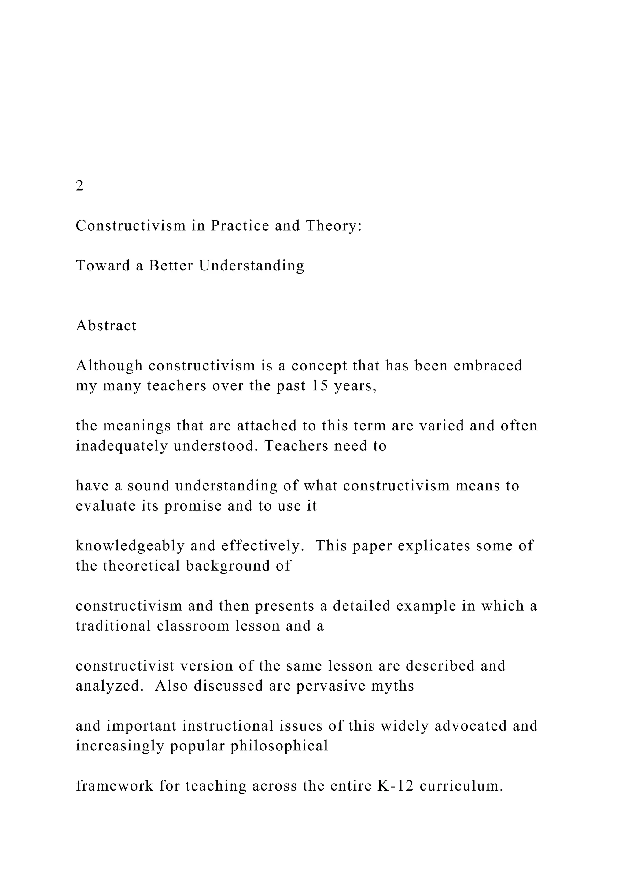 CONSTRUCTIVISM IN THEORY AND PRACTICE TO.docx