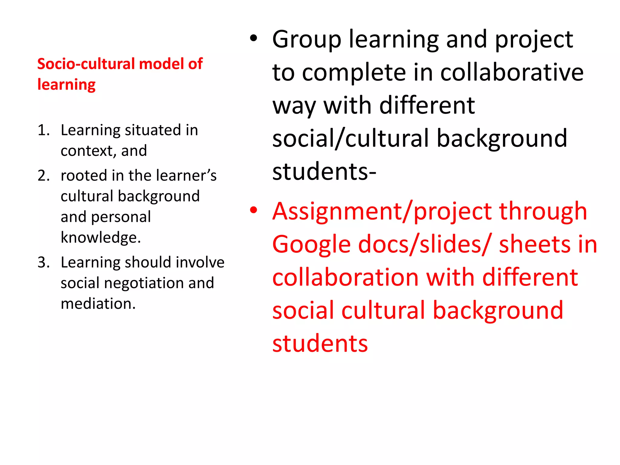 Constructivism learning/Learning Styles | PPT