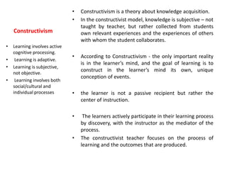 Constructivism learning/Learning Styles | PPT