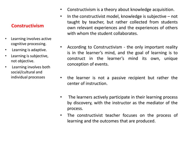 Constructivism learning/Learning Styles | PPT