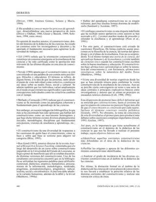 Constructivismo y educación científica (artículo) | PDF
