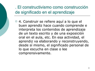 Constructivismo Cognitivo Y Algunas Aplicaciones Educativas | PPT