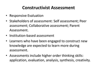 Constructivist evaluation | PPT